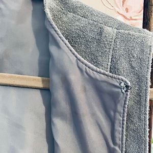 Vintage | Jackets & Coats | Vintage Suede Shell Vest In Grey | Poshmark